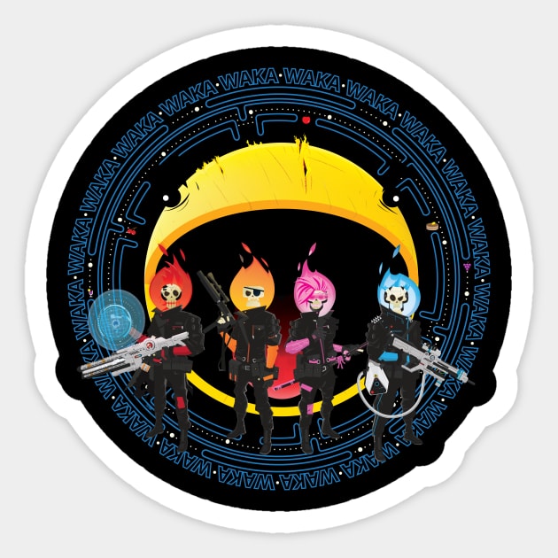 Pacman Ghosts Pacman Sticker Teepublic
